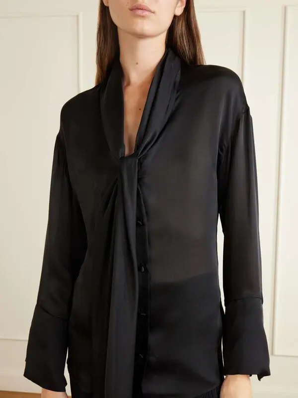 Balmain Knotted Silk Shirt