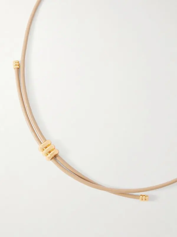 DEHANCHE Hollyhock Leather Necklace