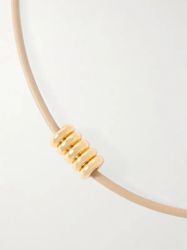DEHANCHE Hollyhock Leather Necklace