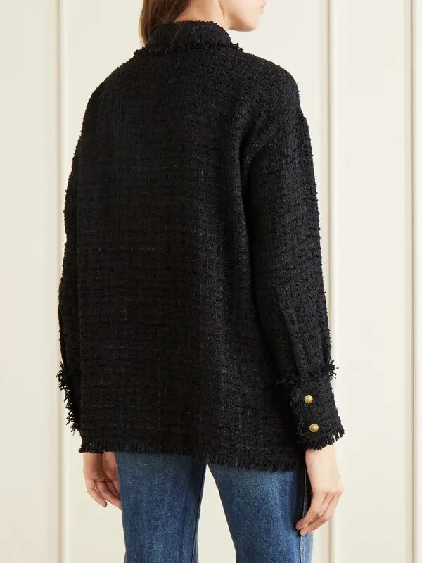 Balmain Cotton-blend Tweed Shirt
