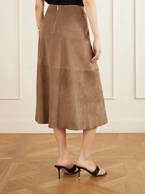 ARMA Melita Suede Midi Skirt