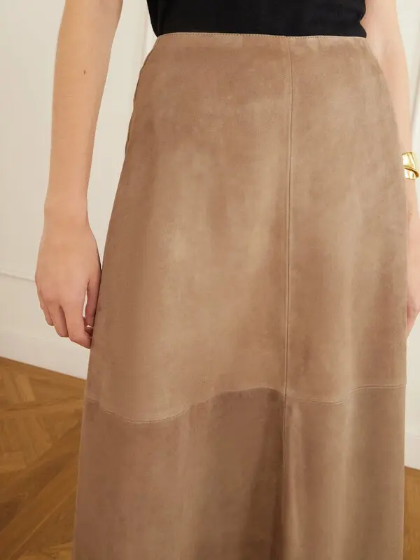 ARMA Melita Suede Midi Skirt