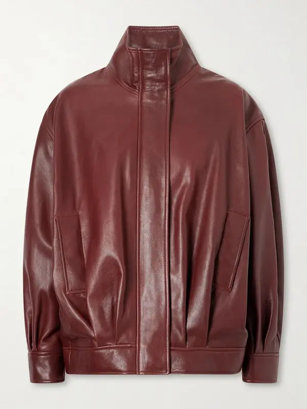 ARMA Paula Full-grain Leather Jacket - Burgundy