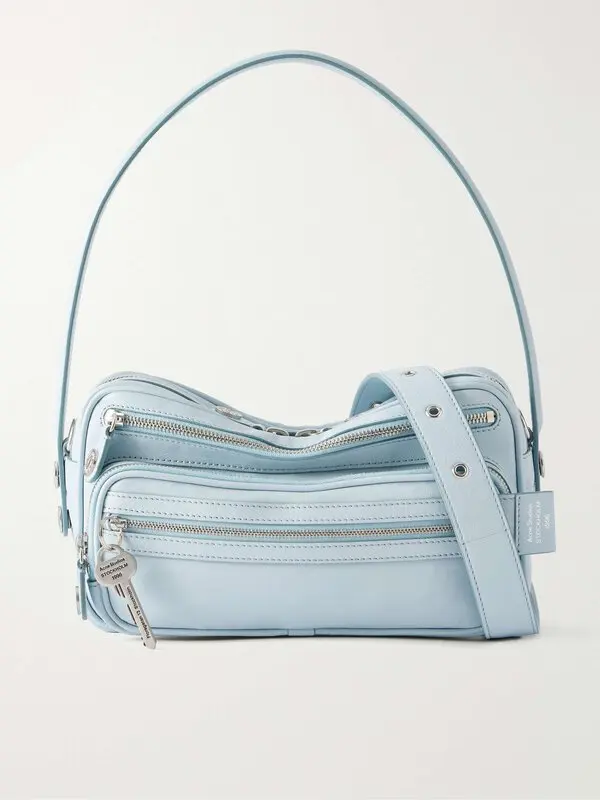 Acne Studios Leather Shoulder Bag With Logo Detail