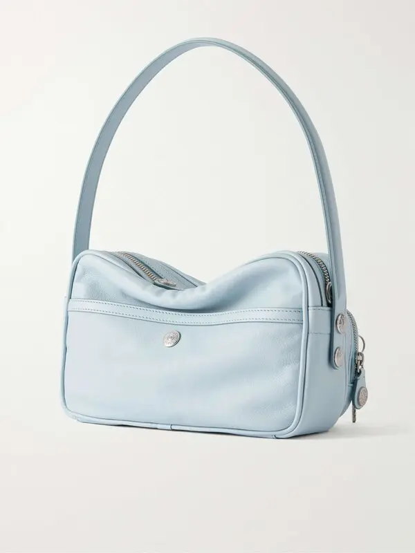 Acne Studios Leather Shoulder Bag With Logo Detail