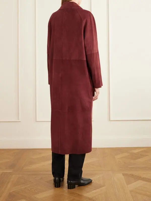 ARMA Judy Oversized Suede Coat - Brown