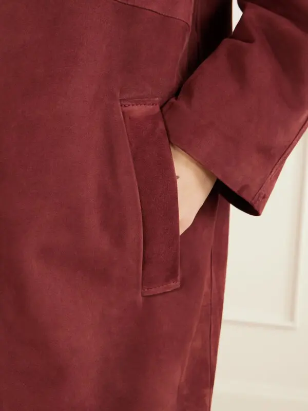 ARMA Judy Oversized Suede Coat - Brown