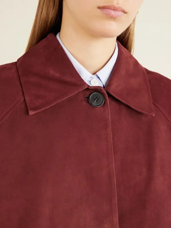ARMA Judy Oversized Suede Coat - Brown
