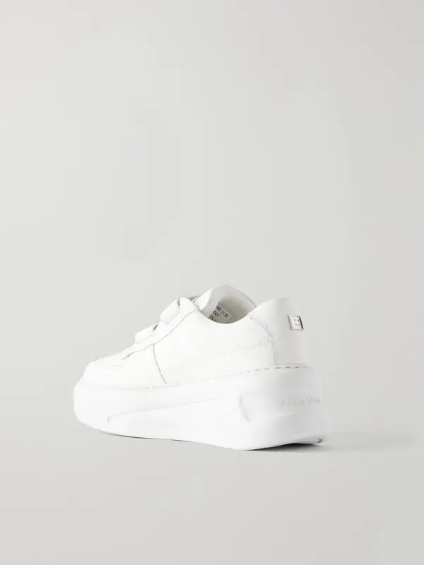 Acne Studios Steffey Leather Platform Sneakers - White