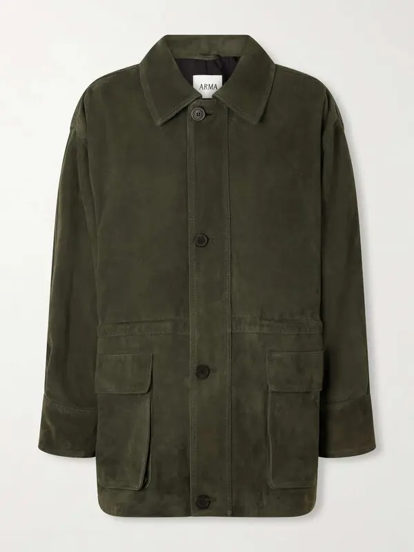 ARMA Maeve Paneled Suede Jacket