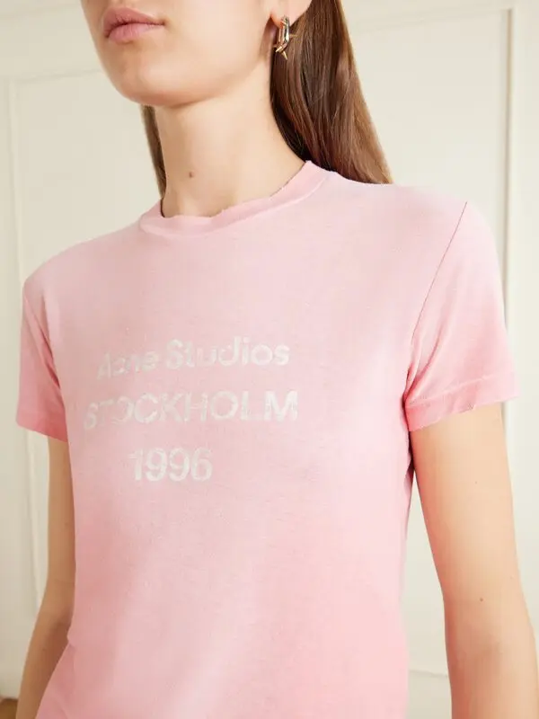 Acne Studios Etza 1996' Logo T-shirt - Pink
