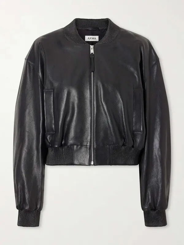 ARMA Hannan Leather Bomber Jacket