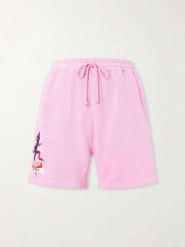 CHERRY LOS ANGELES Logo-embroidered Cotton Shorts