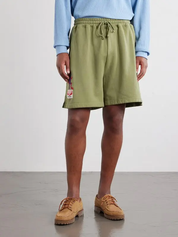 CHERRY LOS ANGELES Embroidered Cotton Shorts
