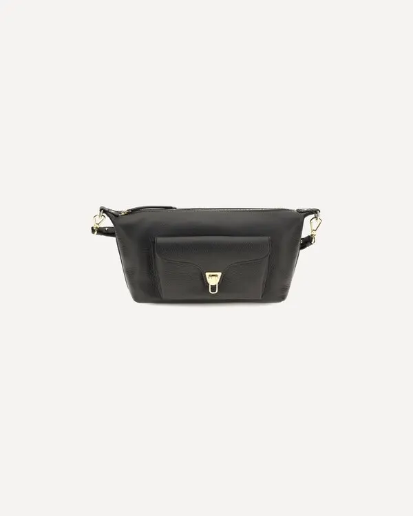 COCCINELLE Beat Generation Leather Shoulder Bag With Gold Tone Hardware