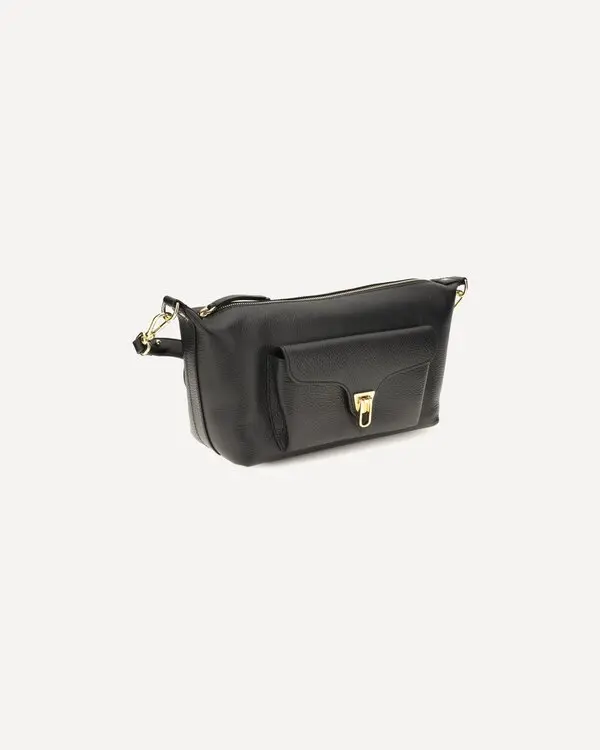 COCCINELLE Beat Generation Leather Shoulder Bag With Gold Tone Hardware