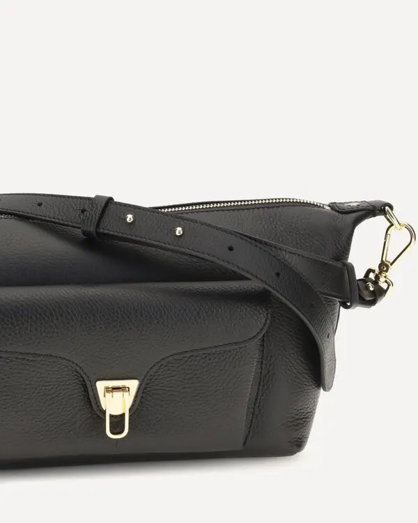 COCCINELLE Beat Generation Leather Shoulder Bag With Gold Tone Hardware