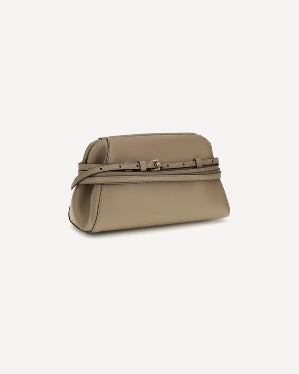 Moschino Belt-detail Clutch - Beige