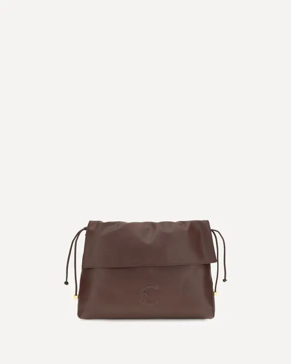 COCCINELLE Medium Lidia Shoulder Bag In Smooth Leather - Brown