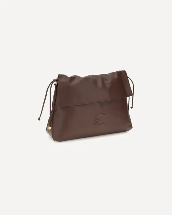 COCCINELLE Medium Lidia Shoulder Bag In Smooth Leather - Brown