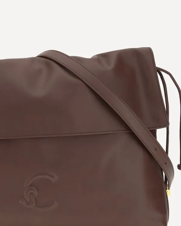 COCCINELLE Medium Lidia Shoulder Bag In Smooth Leather - Brown