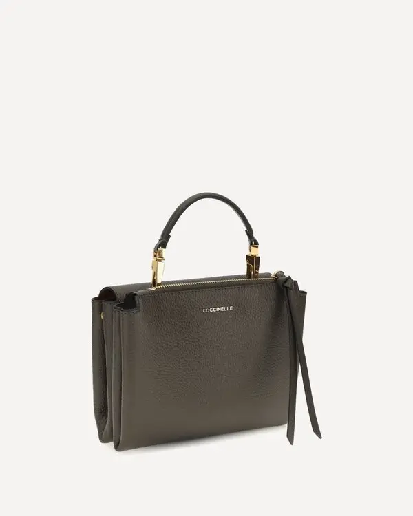 COCCINELLE Arlettis Calfskin Handbag With Gold Tone Hardware