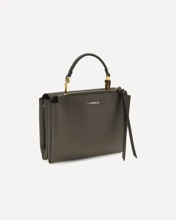 COCCINELLE Arlettis Calfskin Handbag With Gold Tone Hardware