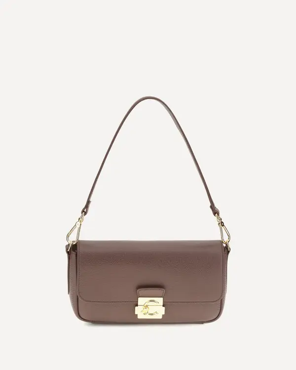 COCCINELLE C-me Lock Medium Shoulder Bag - Brown