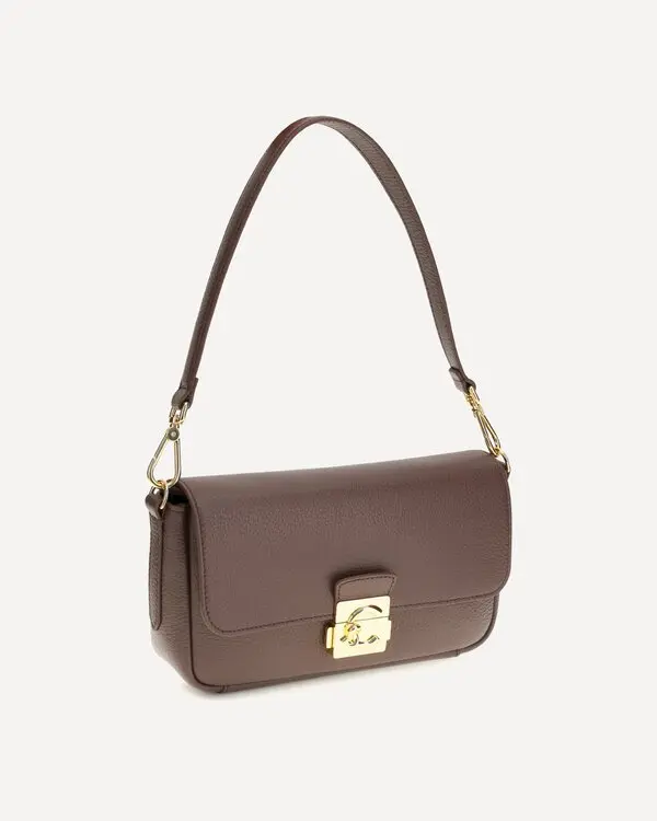 COCCINELLE C-me Lock Medium Shoulder Bag - Brown