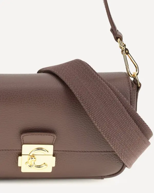 COCCINELLE C-me Lock Medium Shoulder Bag - Brown