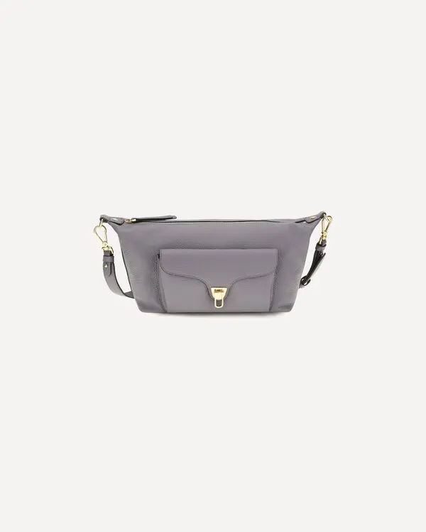 COCCINELLE Beat Generation Leather Shoulder Bag - Grey