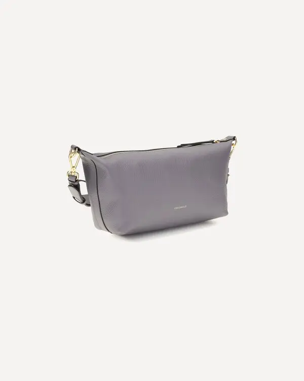 COCCINELLE Beat Generation Leather Shoulder Bag - Grey