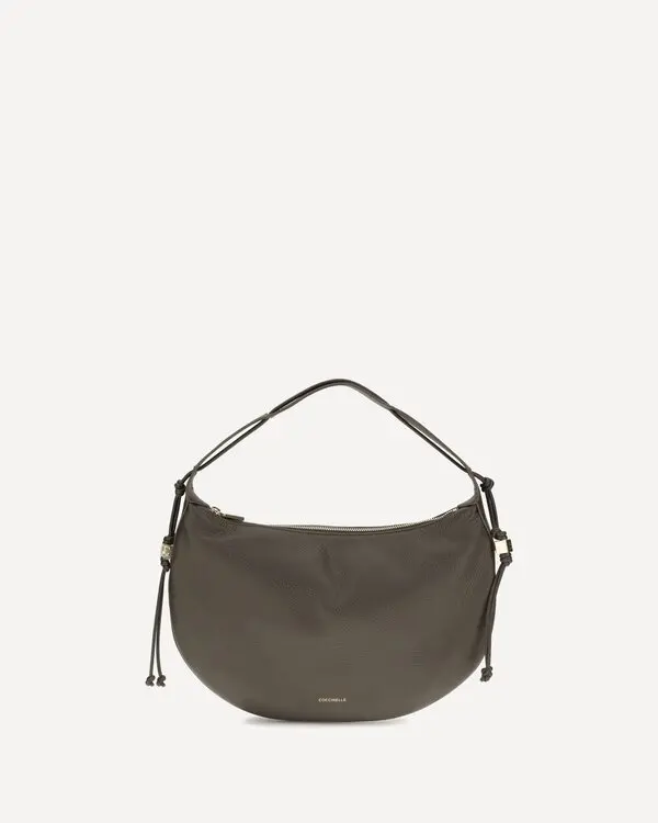 COCCINELLE Thess Shoulder Bag Grained Leather - Brown