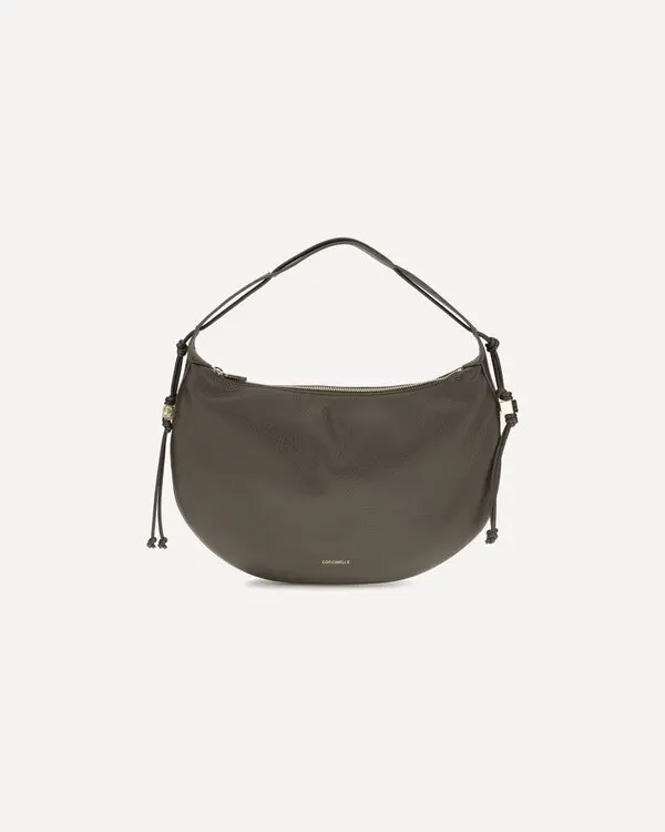 COCCINELLE Thess Shoulder Bag Grained Leather - Brown