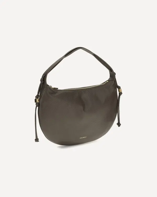 COCCINELLE Thess Shoulder Bag Grained Leather - Brown