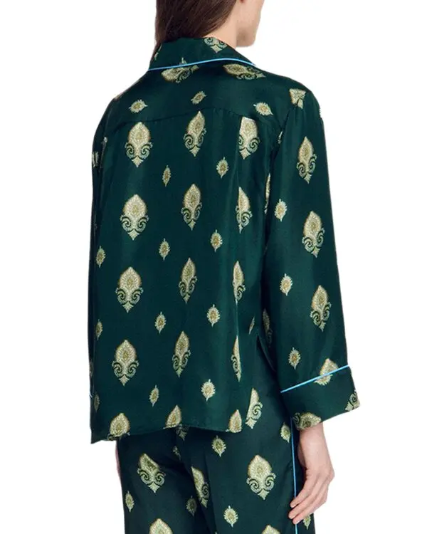 Sandro Paisley Print Pajama Shirt