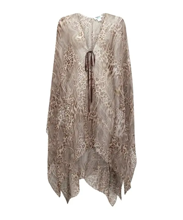 BLUGIRL Sheer Animal-print Cape