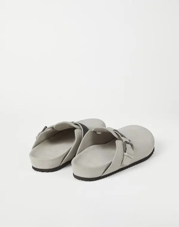 Brunello Cucinelli Monili-detail Suede Slippers