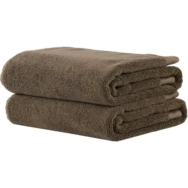 TEKLA Two-piece Rectangular Thick Organic Cotton Towel Set