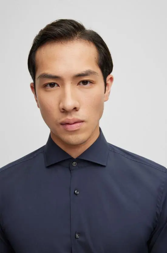 Hugo Boss Spread-collar Poplin Shirt