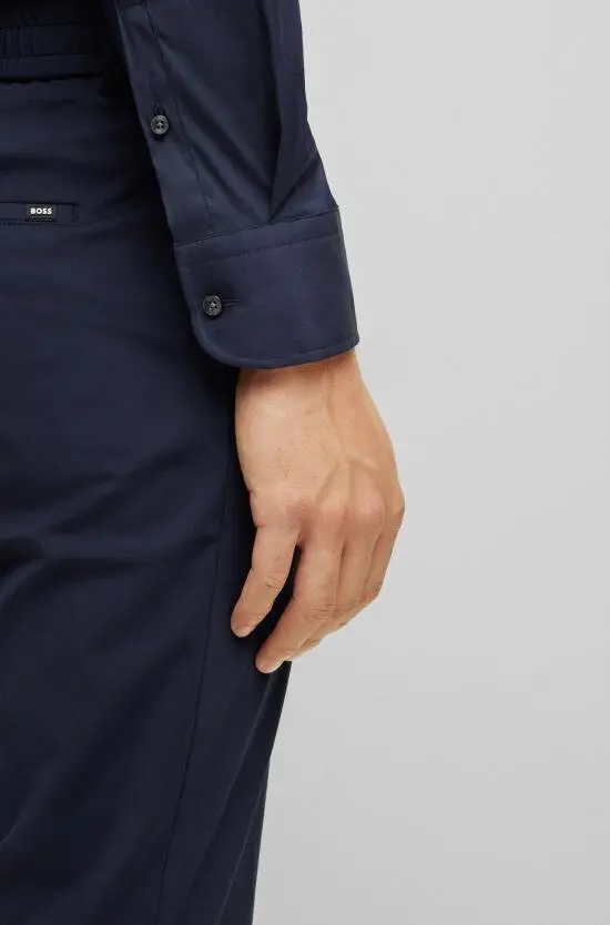 Hugo Boss Spread-collar Poplin Shirt