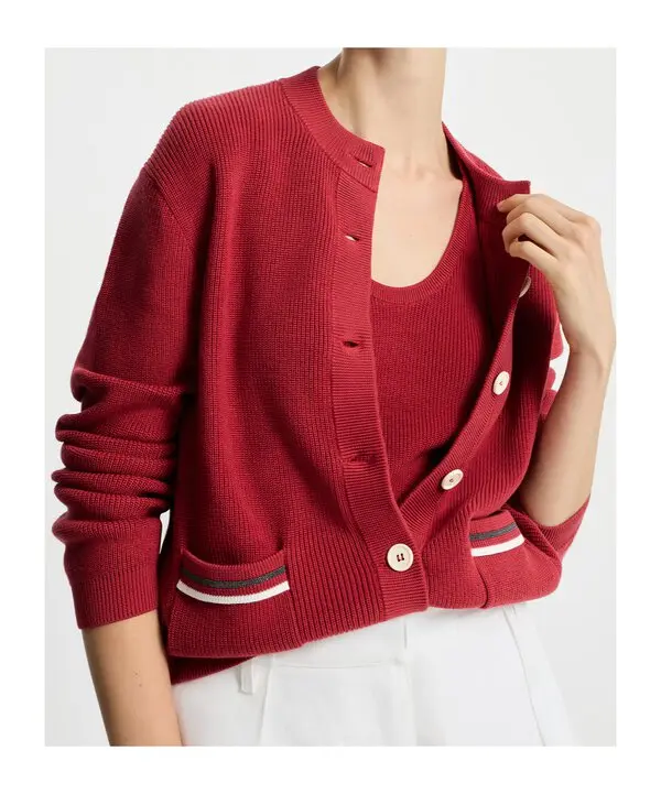 Brunello Cucinelli Ribbed Pocket Cardigan
