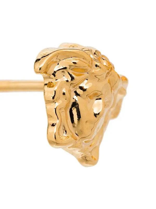 Versace Medusa Motif Gold Tone Earrings