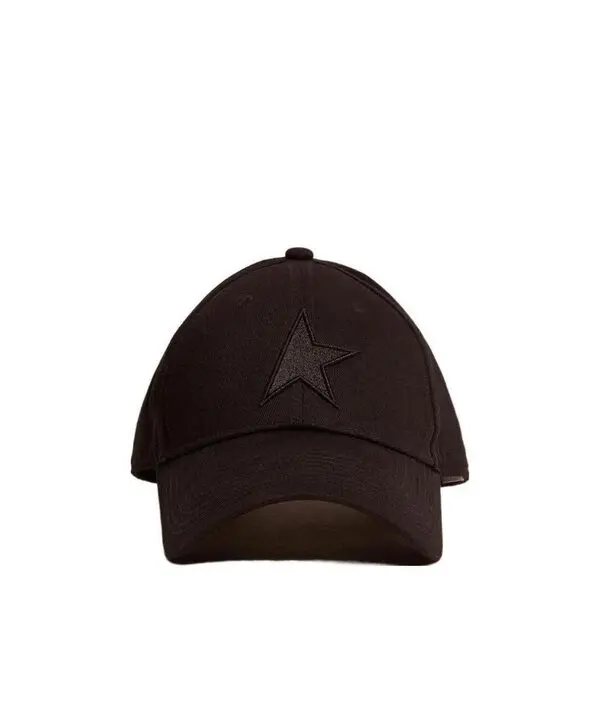 GOLDEN GOOSE Baseball Cap With Star Emblem - Black