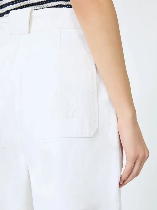 Max Mara Cotton Bull Denim Wide-leg Trousers