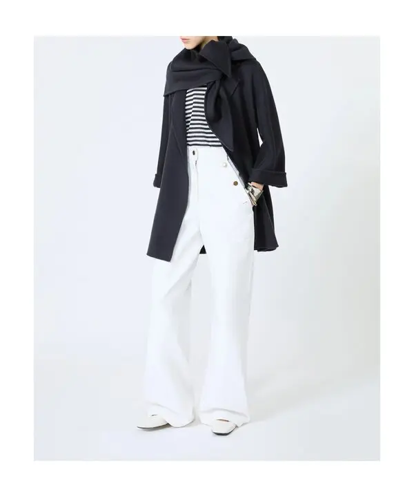 Max Mara Cotton Bull Denim Wide-leg Trousers