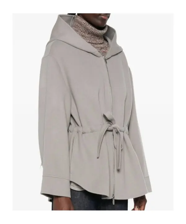 Max Mara Long-sleeved Hooded Casual Jacket