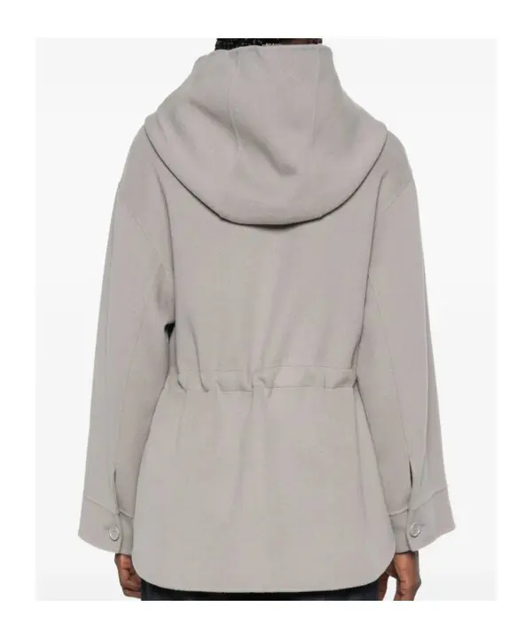 Max Mara Long-sleeved Hooded Casual Jacket