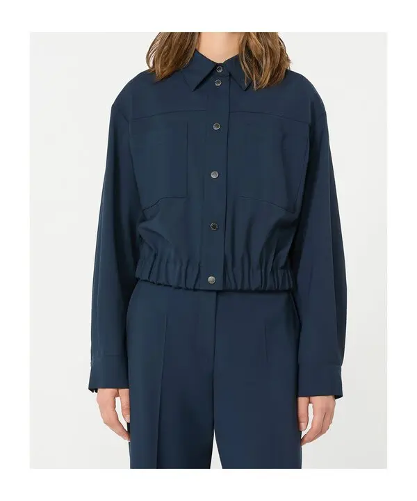 Max Mara Decano Elastic Waist Jacket - Blue