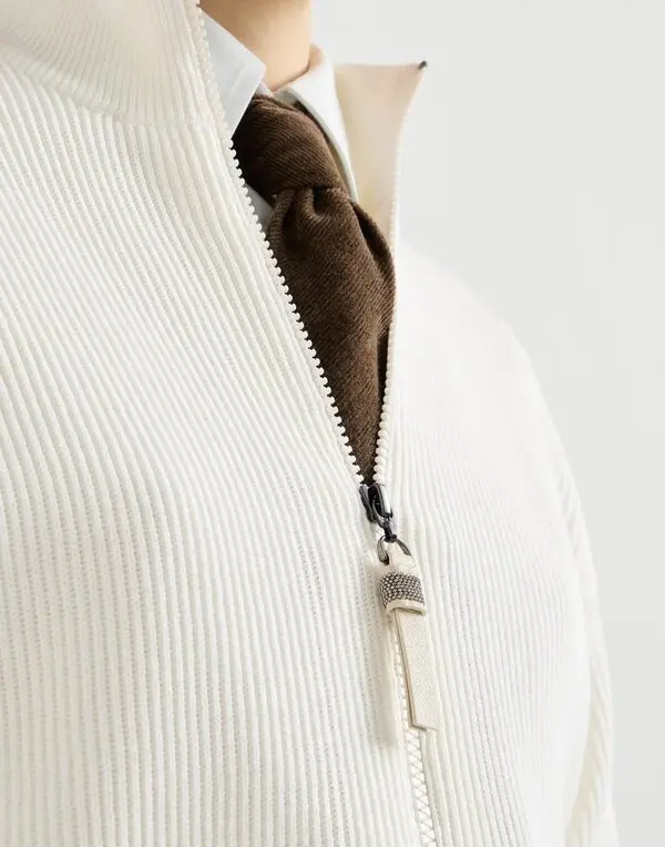 Brunello Cucinelli Ribbed-knit Zip-up Cardigan
